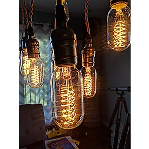 Rolay Vintage Edison Bulbs, 25W Clear Glass Antique Vintage Old Fashioned E26 Incandescent Light Bulbs, 1 Pack