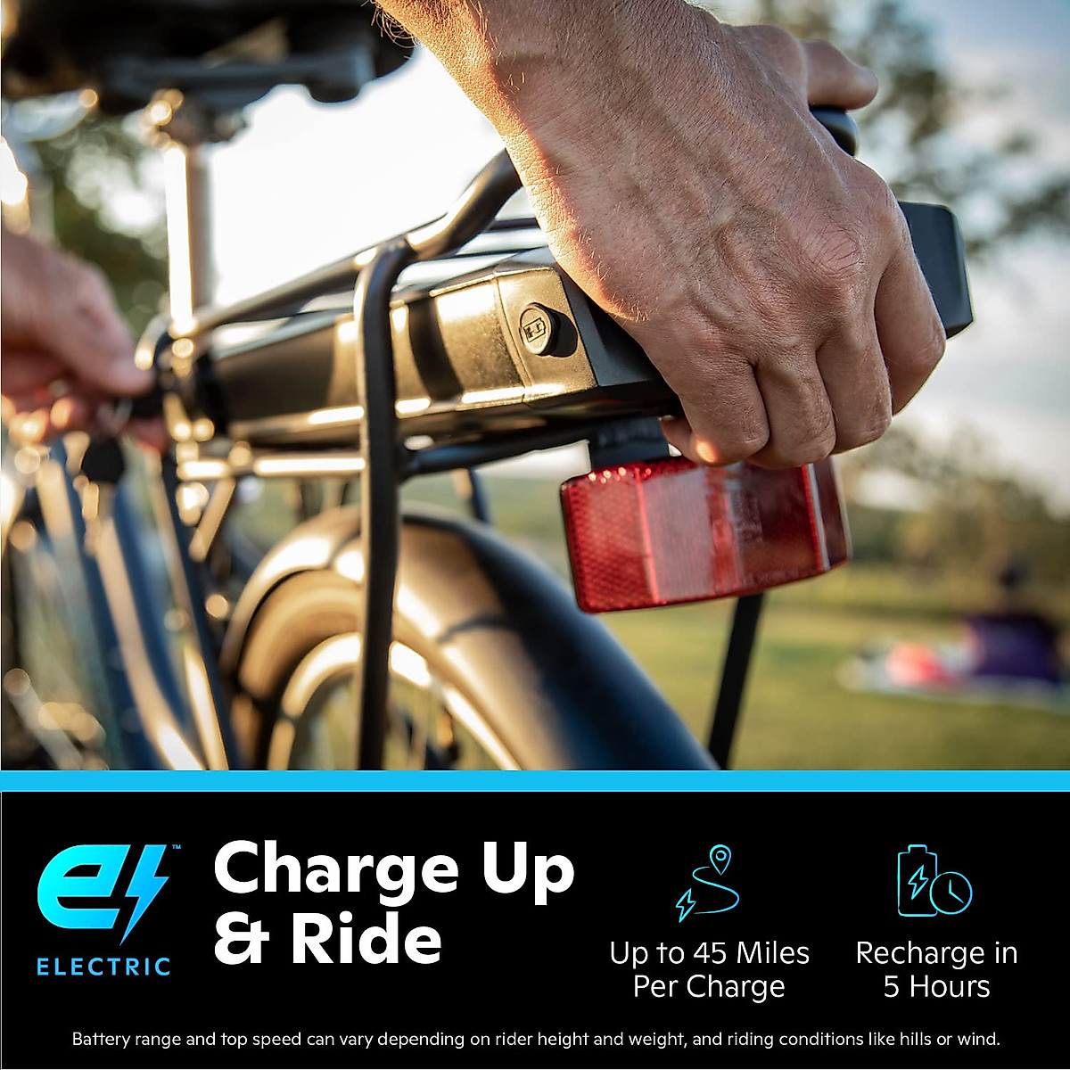 Schwinn Mendocino Adult Hybrid Electric Cruiser Bike, Lightweight Aluminum EBike Frame, 26-Inch Wheels, 6 Speed Drivetrain, Pedal Assist, Charcoal Grey