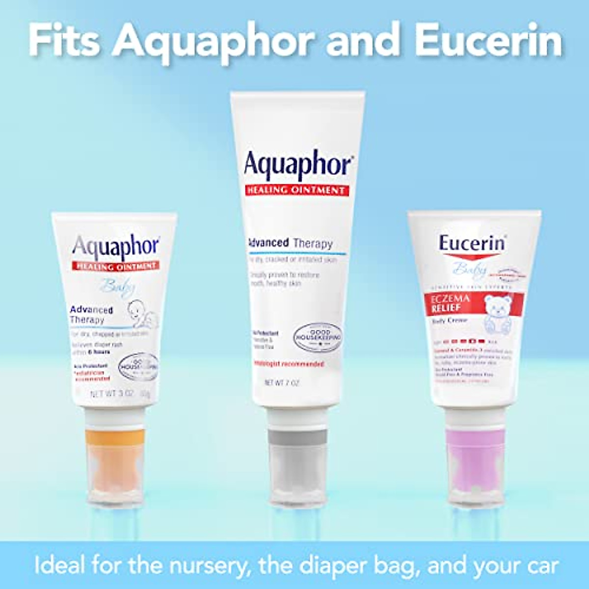 Eli & Ali Tush Swiper - Diaper Rash Cream & Butt Paste Applicator - Universal Fit for Most Diaper Creams | Mess-Free & Hygienic Alternative to Cream Spatula - Carry Less Baby Gear - Orange, 1 Pack