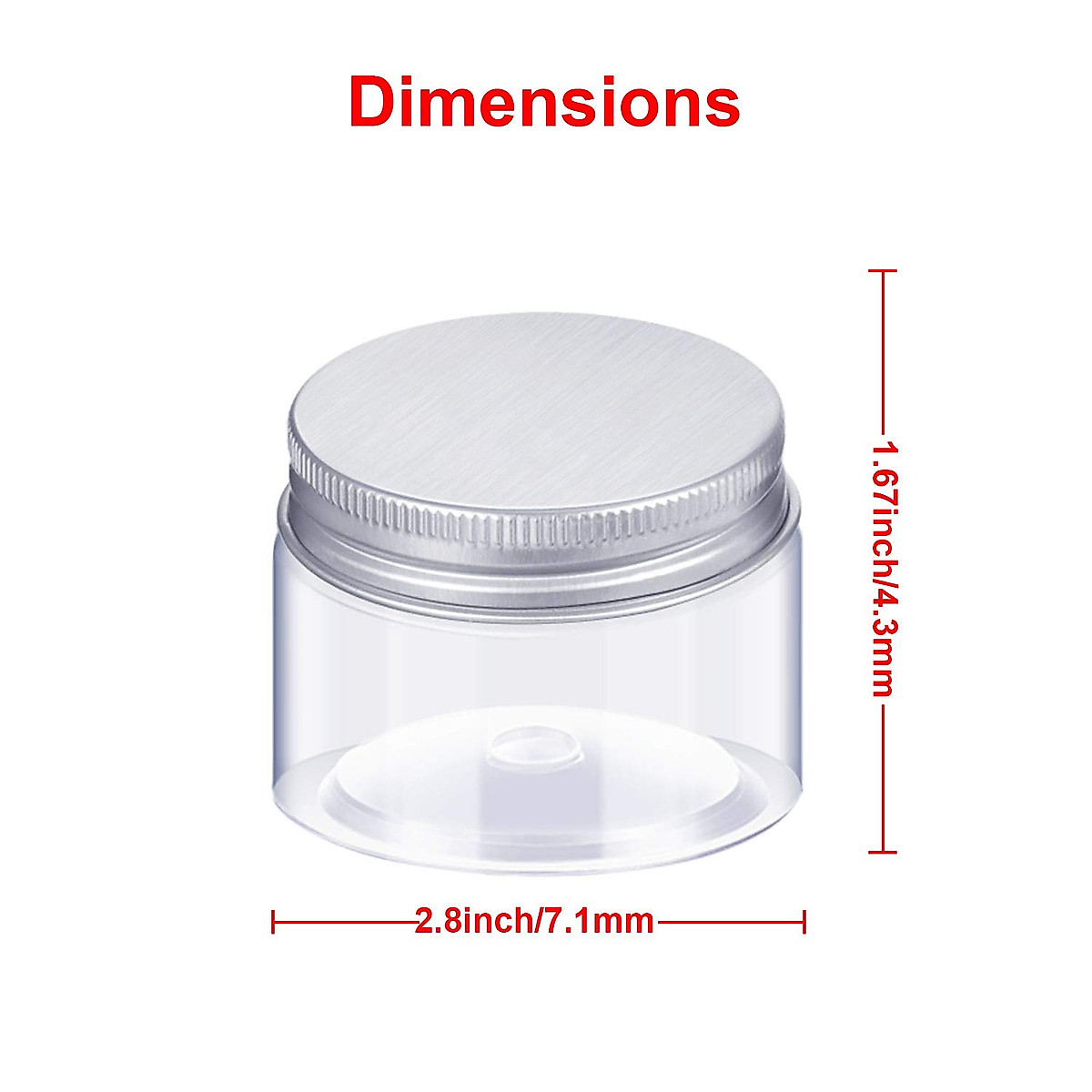 SATINIOR 12 Pack Clear Plastic Storage Favor Jars Wide-Mouth Plastic Containers with Lids for Beauty Products (4 Ounce)
