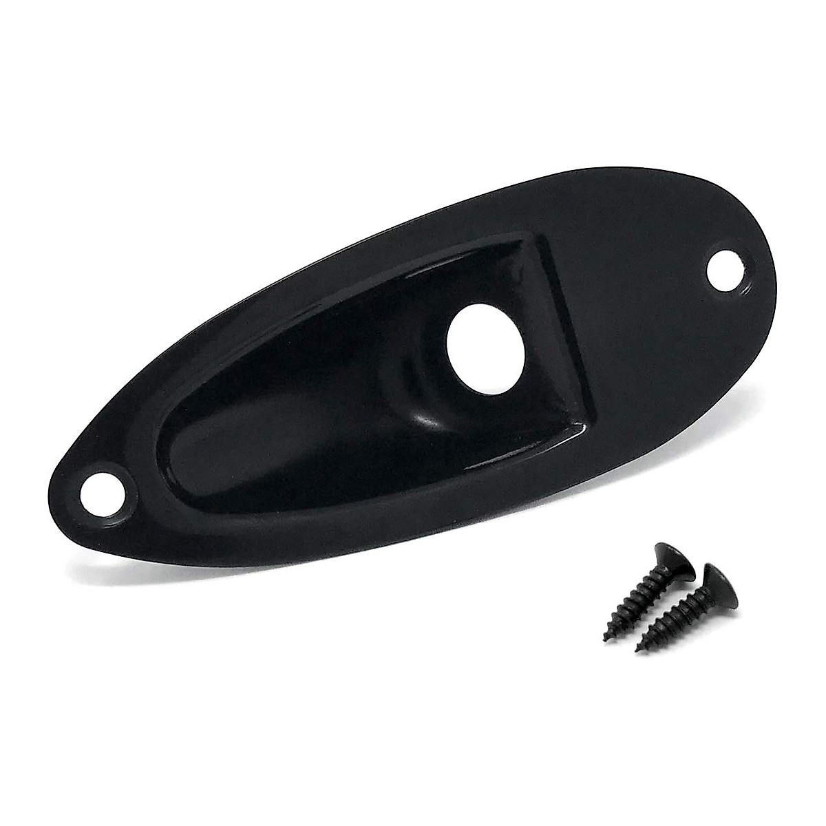 Vintage Forge Black Jack Plate for Fender Stratocaster Strat Guitar Recessed Output Jackplate JP110-BLK