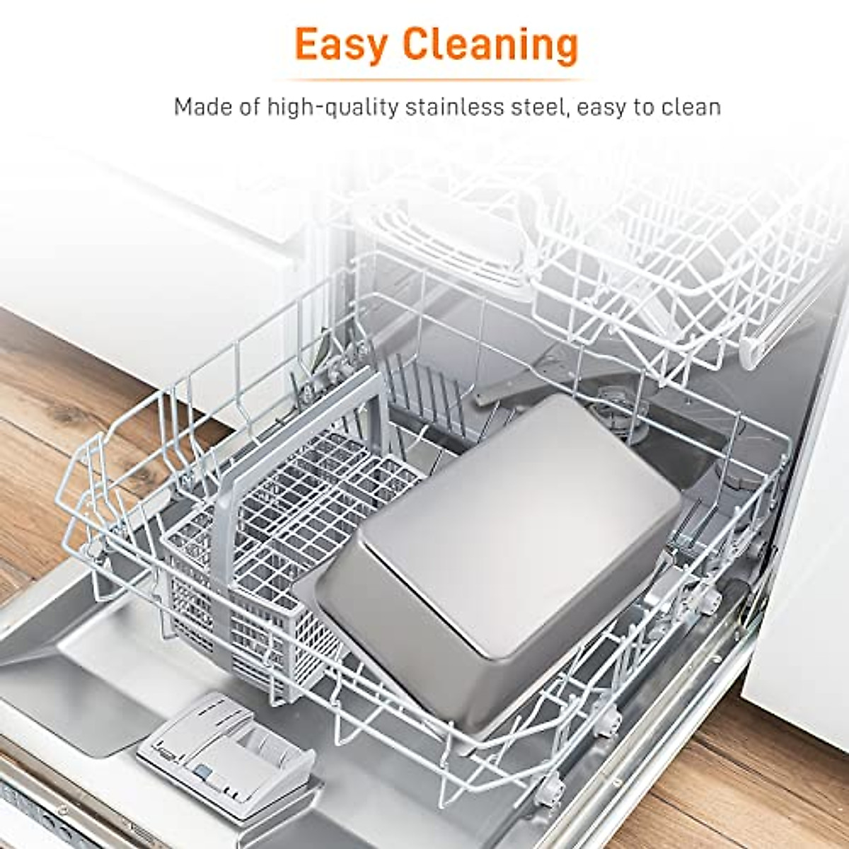 ROVSUN 21QT 2-Pan Electric Commercial Food Warmer, 110V Stainless Steel Bain Marie Buffet, 10.6 QT/Pan Stove Steam Table with Temperature Control & Lid for Parties, Catering, Restaurants