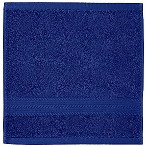 Amazon Basics Fade-Resistant Cotton Washcloth - 12-Pack, Navy Blue