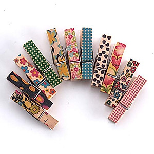Z ZICOME Mini Wooden Clothespins Photo Paper Peg Craft Clips, 100 Pack