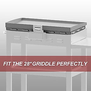 Upgraded Wind Guards for Blackstone 28 Inch Griddle, Blackstone Griddle Accessories, Magnetic Stainless Steel Wind Screen for Blackstone Grill, Protect Flame Hold Heat, Compatible with Hood＆Side Shelf