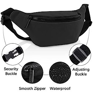 Waist Bag for Kids, Cute Fanny Pack for Little Boy Girls, Fashion Children's Bum Bag Lightweight Chest Bag Princess Mini Bags (Black)
