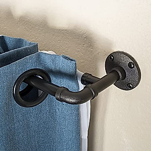 Decopolitan 5/8" Pipe Double Curtain Rod Set, 86 to 128 Inches, Vintage Bronze