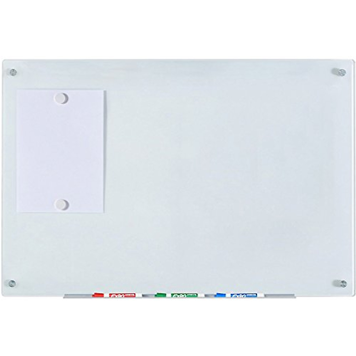 Audio-Visual Direct Magnetic White Glass Dry-Erase Board Set - 23 5/8 x 35 1/2 Inches -
