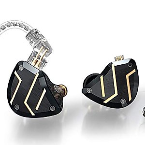 CCA C10 Pro in-Ear Monitor,HiFi 1DD 4BA Hybrid Five Drivers in-Ear Earphone,Aluminum Alloy Shell+Resin Cavity Wired Earbuds with 0.75mm CPin Gold Plated Detachable Cable (No Mic, C10pro Black)
