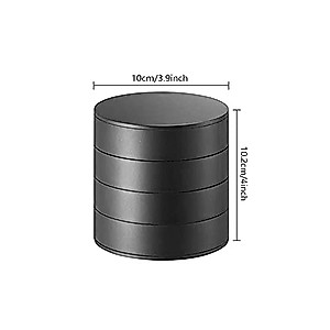 Ldirect Jewelry Organizer 4-Tier Showcase Storage Box Rotating Holder for Women Bracelets Rings Bracelets Earrings (Black)