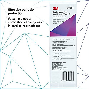 3M Cavity Wax Plus Applicator Wand Kit, 08851, 360-Degree Nozzles, Corrosion Protection, Collision Repair