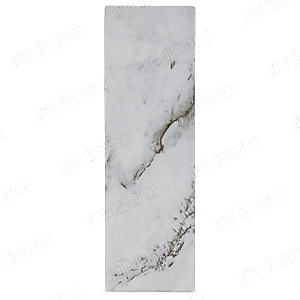 AME D'ESSENCE 20 3/4" x 6 1/4" White Shadow Faux Marble Melamine Serving Board for Meat, Cheese, Vegetables, Bread, and Charcuterie - Decorative Serving Board for Kitchen and Dining Room