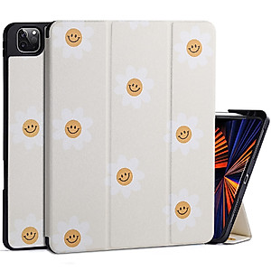 Cute Sunflower PU Leather Case for 2022 iPad 10th Generation 10.9 Inch Case with Pencil Holder Protective Stand Cover for 10.9" iPad 10th Gen 2022 Release A2696 A2757 A2777