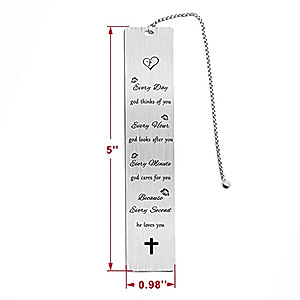 Jzxwan Christian Bookmark, Christian Gifts for Women Men, Christian Birthday Gifts for Boy Girl Teen, Religious God Think of You, God Looks After You, God Card for You, God Love You Bookmarks