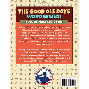 The Good Ole Days Word Search: Large Print Wordfind Puzzle Games Full of Nostalgic Fun for Adults and Seniors (Wordsearch Book)