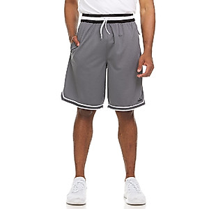 Spalding Mens Future Performance Basketball Short, Concrete, M