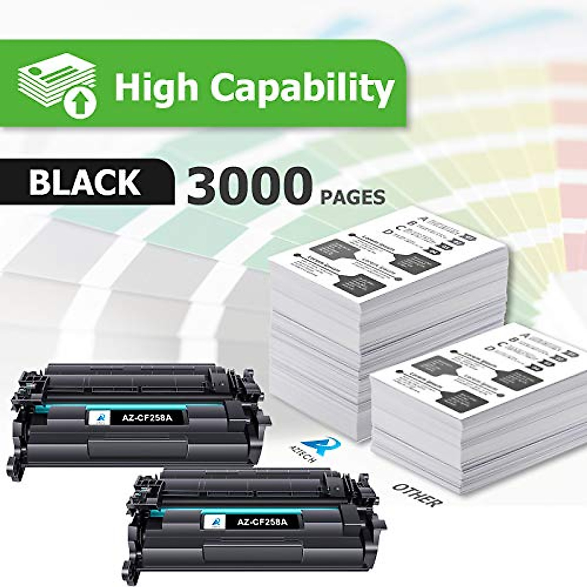 Aztech Compatible Toner Cartridge Replacement for HP 58A CF258A 58X CF258X for HP Pro M404dn M404n M404dw MFP M428fdw M428dw M428fdn Toner Printer M404 M428 M406 M430 (Black 2-Pack)
