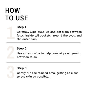 Eye Envy Bulldog Wrinkle Wipes | Wrinkle Wipes for French Bulldog, Pug, English Bulldog | Cleans Wrinkles, Bulldog Tail Pockets | Removes stains and odors | Natural, fragrance free wipes | 60 count