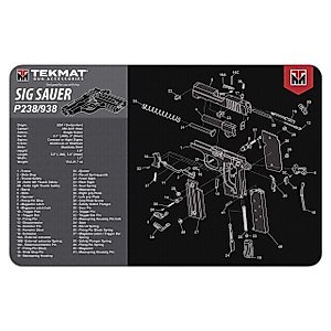 TekMat Sig Sauer P238 Gun Cleaning Mat,Black