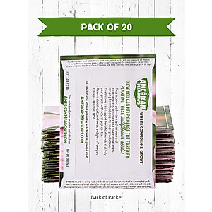 American Meadows Wildflower Seed Packets ''Bee The Change'' Party Favors (Pack of 20) - Pollinator Wildflower Seed Mix to Attract Hummingbirds, Bees, and Butterflies, Party Favor for Any Occasion