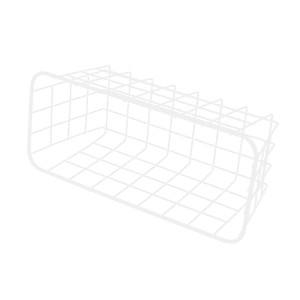 Hemoton Wire Storage Basket Metal Hanging Basket Door Baskets Organizer Black Hanging Shelves Cabinet Storage Basket Wire Baskets Organizing Black Baskets White Barbed Wire Wall-mounted