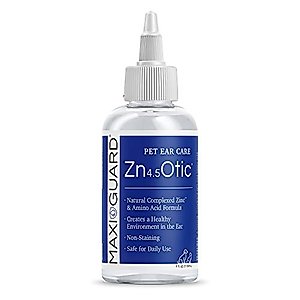 Maxi-Guard Pet Ear Care Zn4.5 Otic for Dogs, Cats, Exotics and Companion Animals (4oz), Blue/White