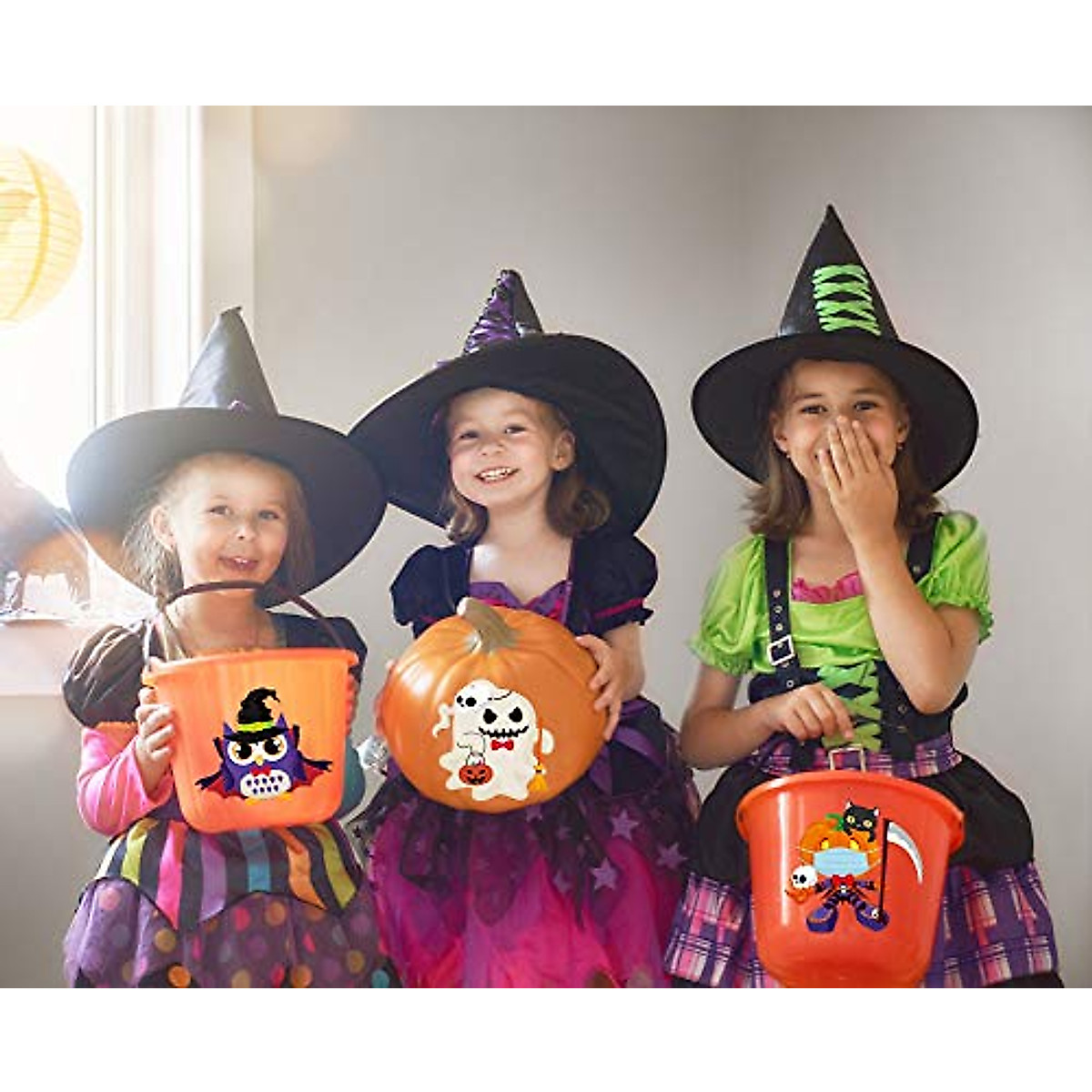 FaCraft Halloween Stickers for Kids,Make-a-Face Stickers,12 Sheets Make Your Own Stickers,Halloween Face Stickers for Halloween Party Games Favor Halloween Kids Treat Gift Party Supplies