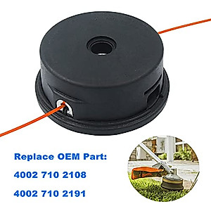 AILEETE 25-2 Bump Feed Trimmer Head 4002 710 2108 for Stihl FS55 FS55R FS56 FS56RC FS70 FS70R FS80 FS85 FS90 FS90R FS91R FS94R FS100RX FS110 FS111RX FS120 FS130 FS131 FS240, Replaces 4002 710 2191