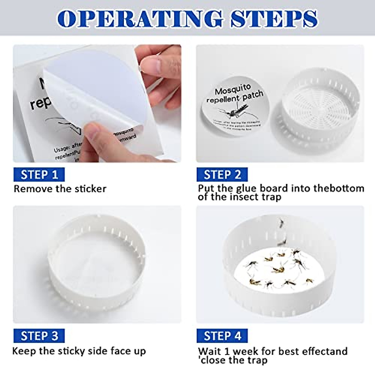 2 Pcs Fly Trap Indoor Fruit Fly Catcher Mosquito Repellent Indoors Gnat Traps Insect Killer for House Indoor with 2 Pcs Refillable Sticky Glue Boards