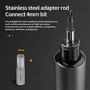 Workglory Mini Electric Screwdriver Set, 37-Piece Power Rechargeable Screwdriver Tool Kit with 32 Magnetic Driver Bits, S2 Steel, Repair Tool Kit for Precision Electronics I 0.5-1.5N.m