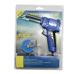 30W/60W Soldering Gun with Solder Wire Feeder - Electricians Essential - Soldering Iron Thermostat Tool Kit for DIY Kits & Electronics - Handheld Welder Temperature Gun for Home Improvement