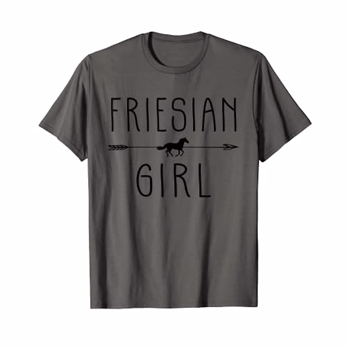 Friesian Horse Girl Shirt Gifts Horses Lover Riding Racing T-Shirt