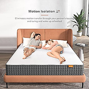 Sweetnight King Size Mattress, Breeze 10 Inch King Mattress, Infused Gel Memory Foam Mattresses for Cool Sleep, Supportive & Pressure Relief, Medium Firm