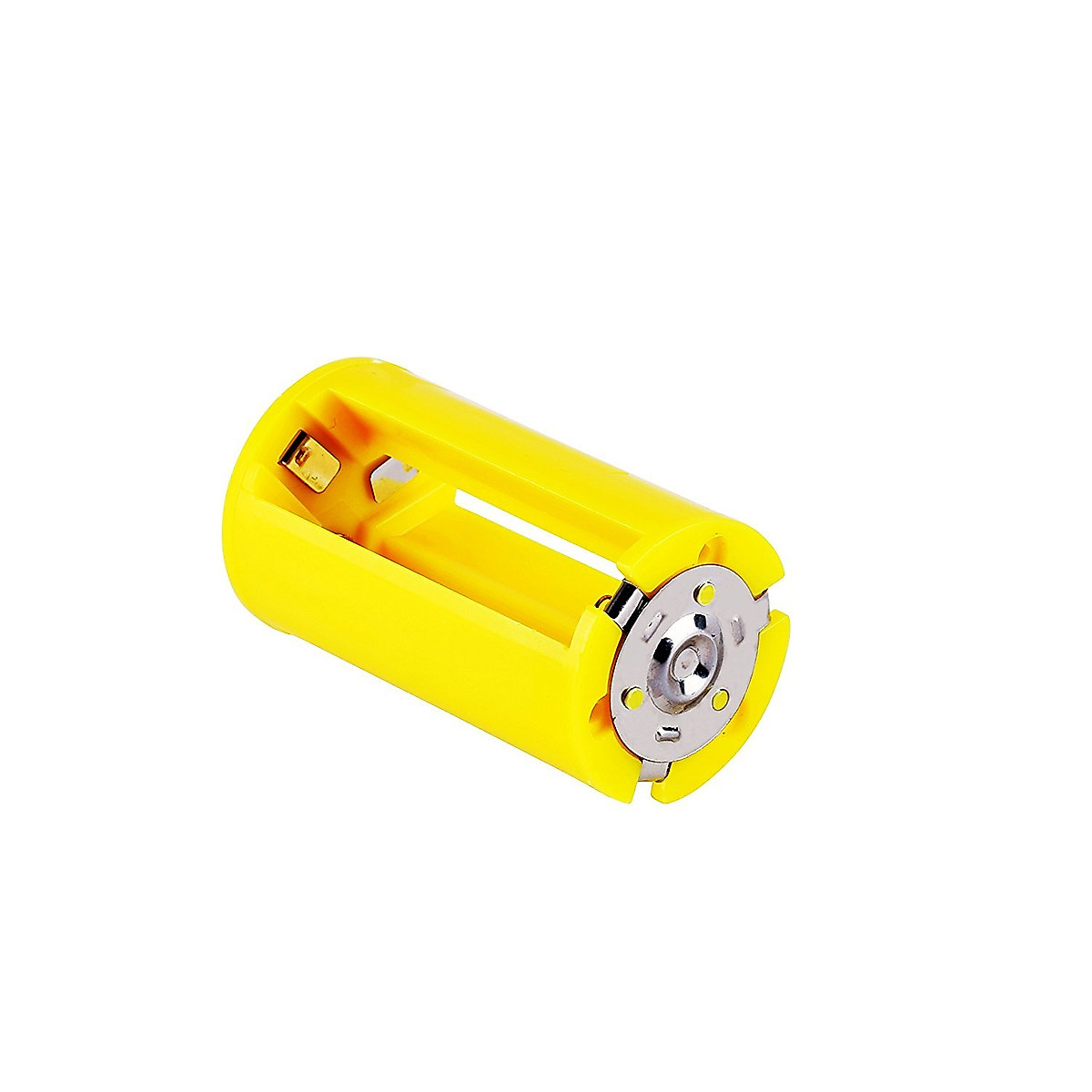 Whizzotech Parallel AA to D Battery Adapters Holder 1.5V Output Case Box 3 AA to 1 D Converter Pack of 8 (Yellow)