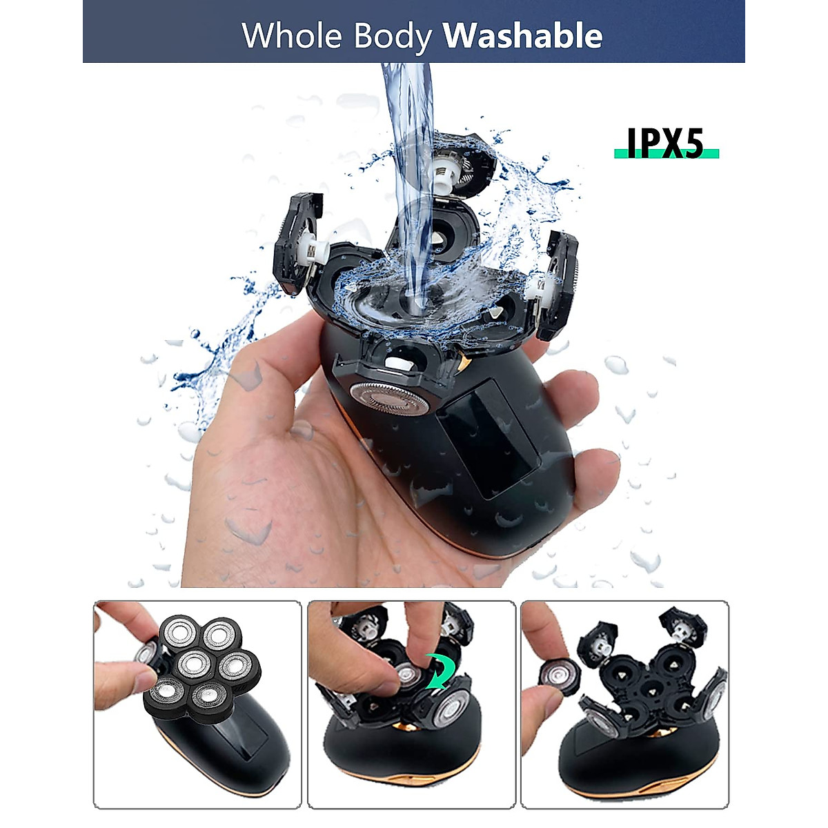 Amble 5-in-1 Electric Shavers Rotary Cutter Head - Accessories - 1 Cutter Head - Not Include Machine