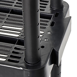 Gracious Living 4 Shelf Adjustable Height Medium Duty Storage Unit 14 x 32 x 54.5" Organizer for Home, Garage, Basement, & Laundry, Black (2 Pack)