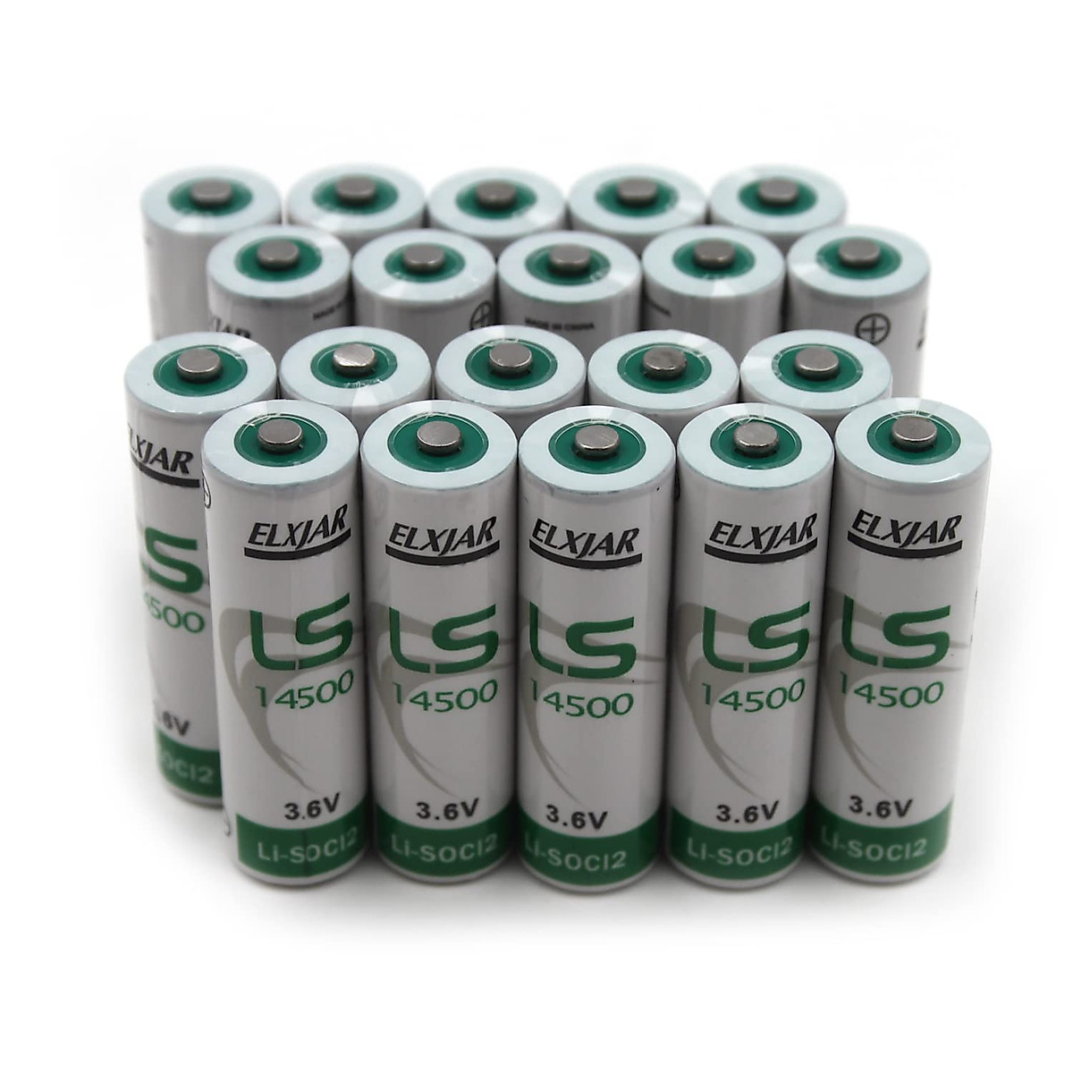 elxjar (20-Pack) 3.6V LS14500 Battery, Water Electricity Meter PLC Facility Equipment Spare Generic Battery ER14505