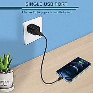 [5Pack/1Port] USB AC Charger Adapter, Wall Plug Fast Charging Outlet Power Box Cube for iPhone 14 13 12 11 Pro Max/Mini SE X XR XS, iPad, Samsung S22 S21 S20 S10 S9 Android Phones Multiple Brick Block