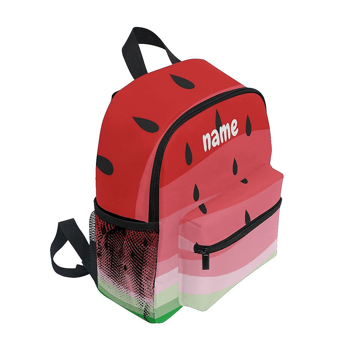 Glaphy Custom Kid's Name Backpack, Watermelon Fruits Toddler Backpack for Daycare Travel Personalized Name Preschool Bookbag for Boys Girls