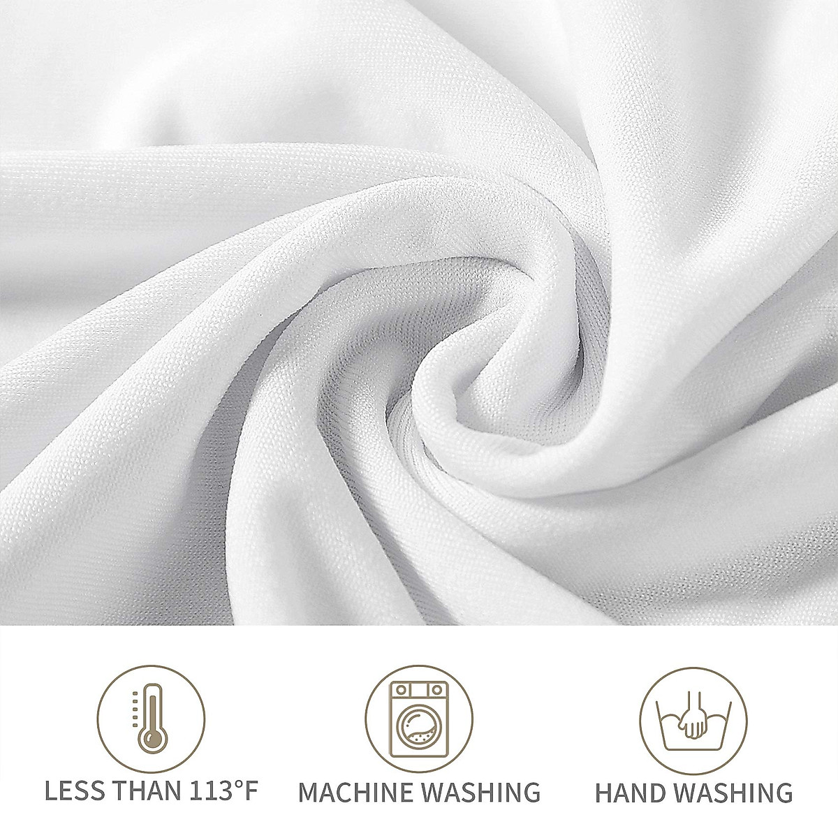 Ascoza 20 Pack White Spandex Folding Chair Covers in Stretch Washable Fabric for Wedding, Party,Holidays,Celebration and Other Special Events