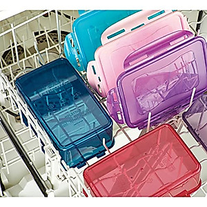 Lock & Lock ECO Food Storage Airtight Container Set with Lids, BPA Free, Round, 6 Piece, Assorted Colors