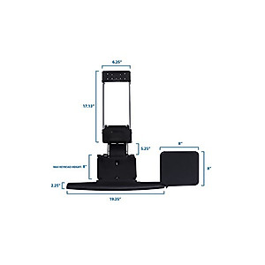 Mount-It! MI-7134 Underdesk Keyboard Drawer with Adjustable Platform, Ergonomic Gel Wrist Pad, Mouse Pad Included, Black