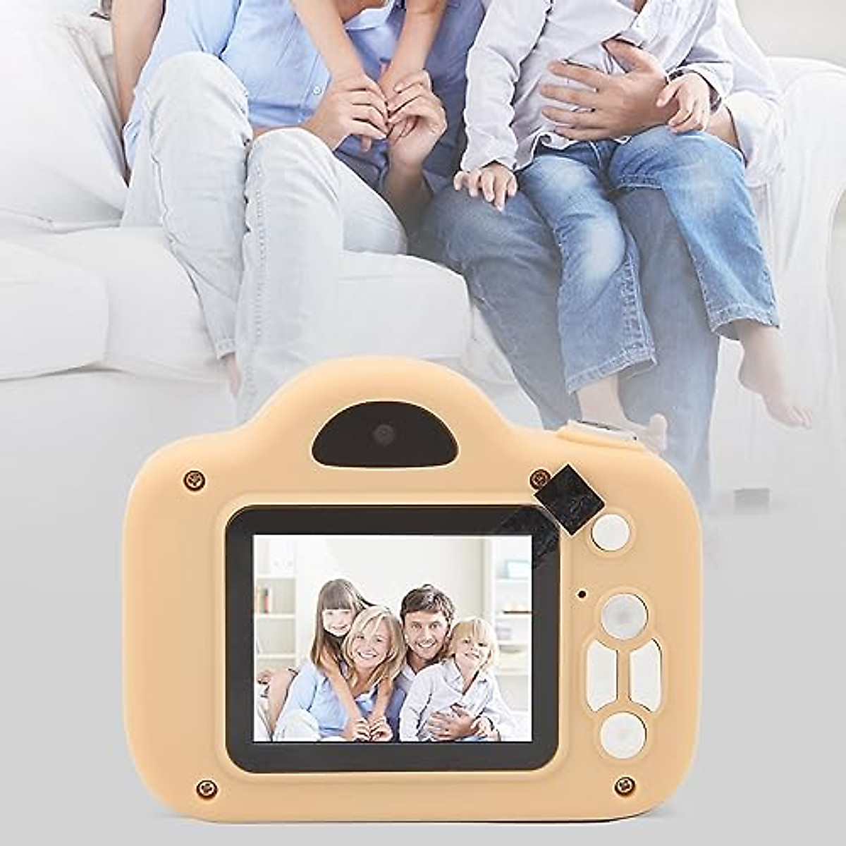 Kids Camera, 40MP 1080P Digital Video Cameras for Kids, Anti Collision Silicone Safe Material, Eye Caring IPS Screen, Funny Photo Modes, Toddler Camera Kids Selfie Camera (Yellow)