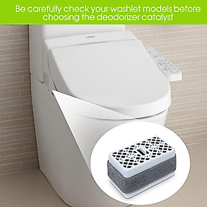 Deodorizer Filter for Toto Washlet THU9476 Deodorizer Catalyst Cartridge Replacement for S300 S350E S500E SW2044 C100 C200 K300 SW573 SW2034 SW3056,Bathroom Toilet Deodorizer Filter Deodorizing