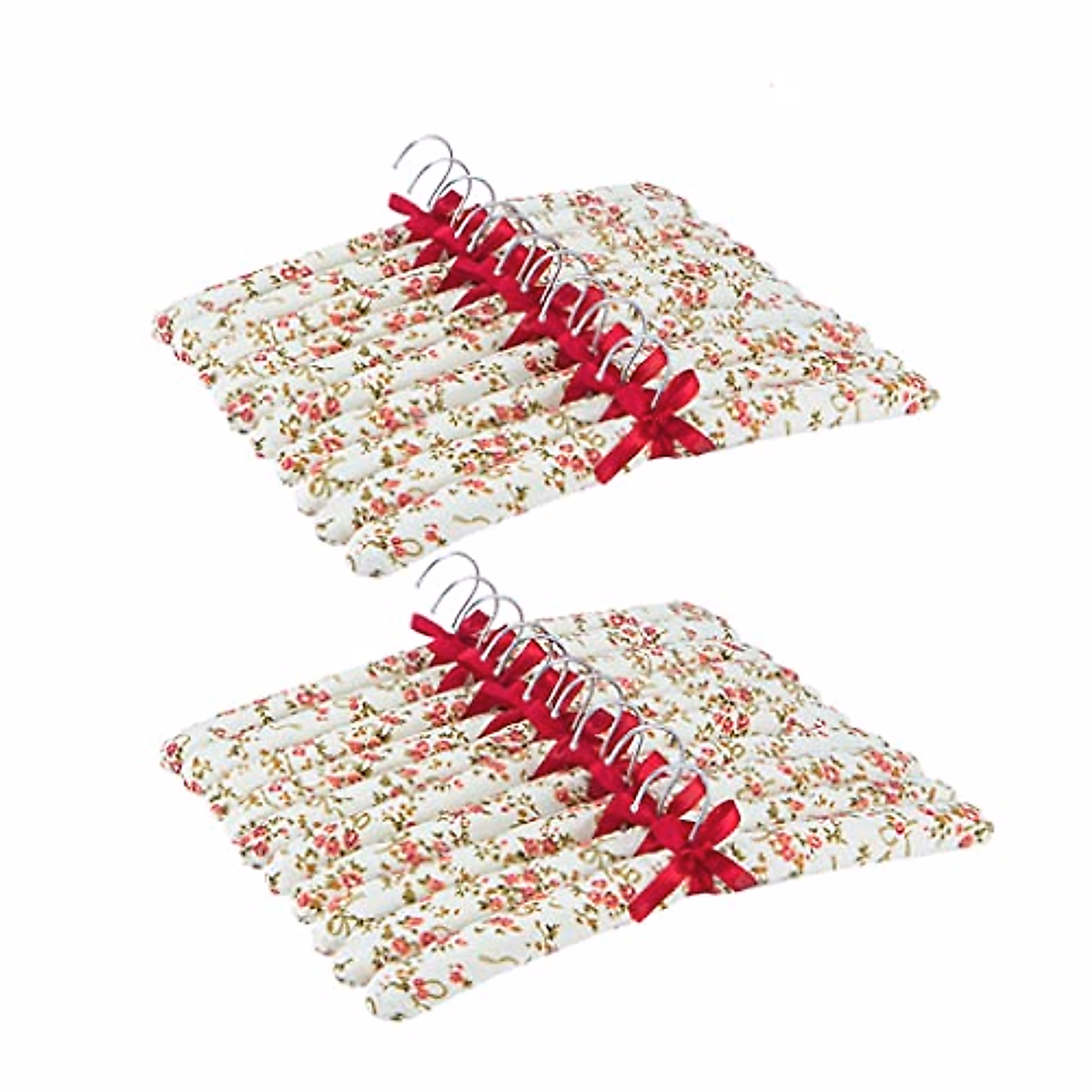 WODMB 20pc Wardrobe Clothes Hanger Satin Cloth Sponge Dresses Hangers Coat Rack Sweaters Clothes Indoor Balcony