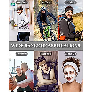 Vgogfly Running Headbands for Men Sweatbands Sports Sweat Bands Mens Workout Thin Fitness Gym Yoga 4 Pack