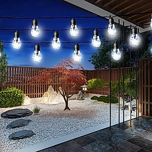LiyuanQ Solar Outdoor String Lights Crystal Globe Light String Solar Powered Patio Lights with 8 Lighting Modes Waterproof Lights for Deck Backyard Garden Balcony Porch Wedding Party