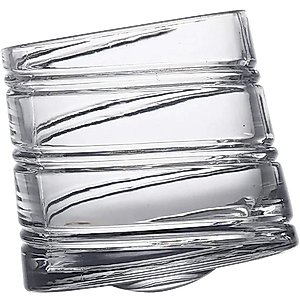 MOBEBI Wineglass,Glass,Whiskey Spinning Glasses Set with Coasters, Rotating Whisky Glass, Wobbling Stress Anxiety Relief Tumbler for Bourbon-C-Set of 4 (Color : C, Size : 1)