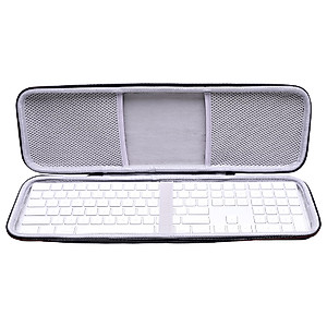LTGEM Case Compatible with Apple Magic Keyboard with Touch ID Numeric Keypad MQ052LL/A MMMR3LL/A, Mouse and Trackpad(Inside: 16.9"x4.8"x0.6"), Case Only