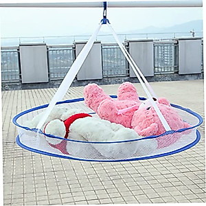 STOBAZA 2pcs Dryer Hanging Drying Rack Flat Drying Rack Foldable Drying Basket Clothes Drying Rack Outdoor Clothes Drying Rack Hanging Basket Garment Drying Rack Art Drying Rack